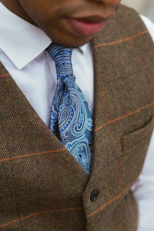 ELIZABETTA Pavia Silk Jacquard Neck Tie - Blue