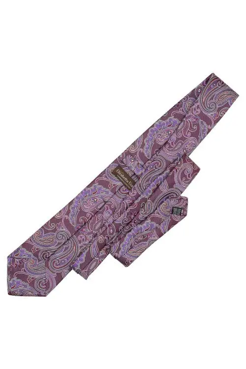 ELIZABETTA Pavia Silk Jacquard Neck Tie - Magenta