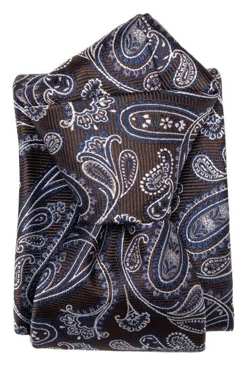 ELIZABETTA Palermo Extra Long Silk Jacquard Neck Tie