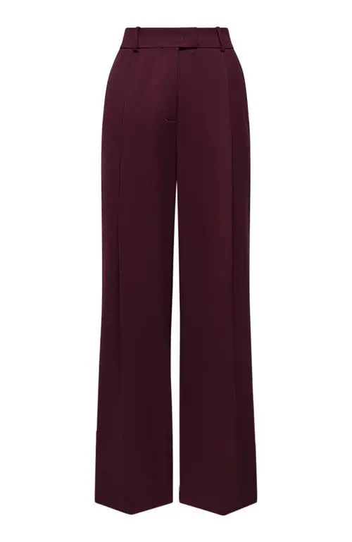 Another Tomorrow Relaxed Wide Leg Pant - Plum