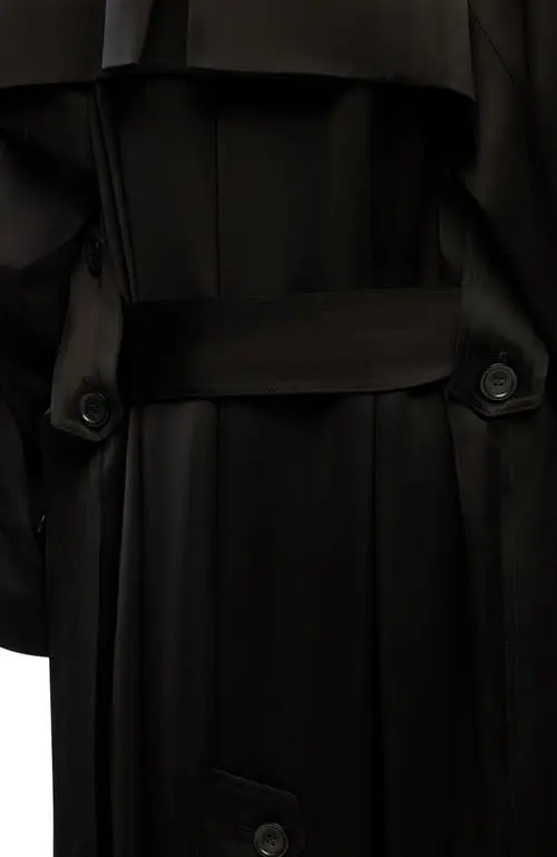 Another Tomorrow Satin Trench Coat