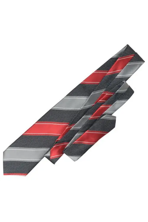 ELIZABETTA Extra Long Silk Jacquard Neck Tie - Red