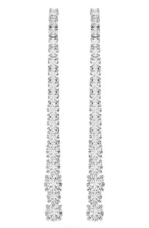 SWAROVSKI Matrix Linear Drop Earrings - White