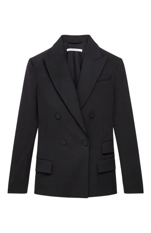 Another Tomorrow Relaxed Double-breasted Jacket - Black
