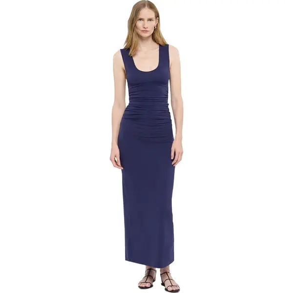 Another Tomorrow Ruched Tank Maxi Dress