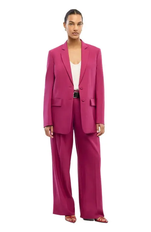 Another Tomorrow Oversized Blazer - Magenta