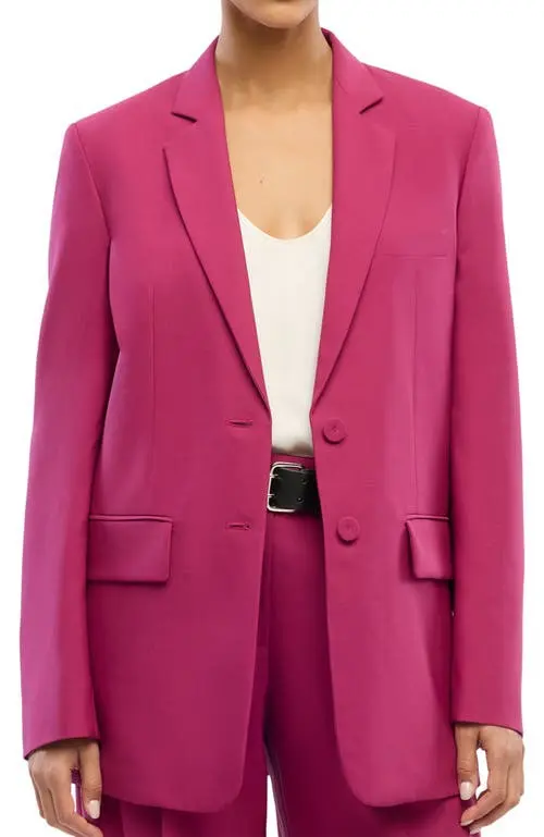 Another Tomorrow Oversized Blazer - Magenta