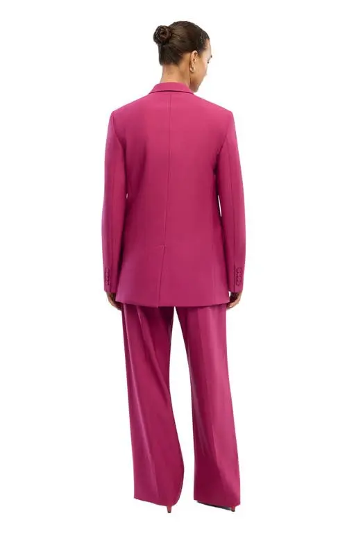 Another Tomorrow Oversized Blazer - Magenta