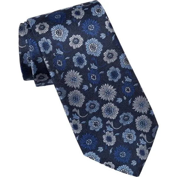 ELIZABETTA Pergola Silk Jacquard Neck Tie - Blue