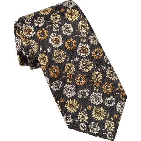 ELIZABETTA Pergola Silk Jacquard Neck Tie - Yellow