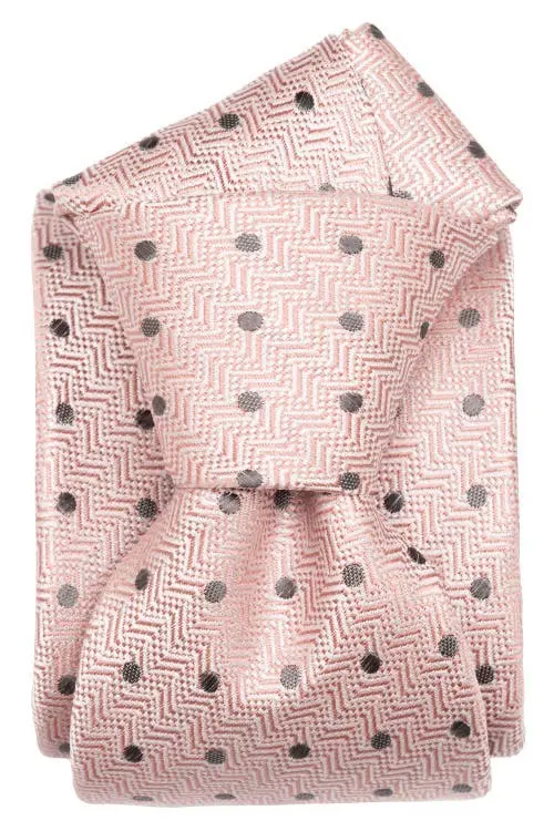 ELIZABETTA Tiburtina Extra Long Silk Jacquard Neck Tie - Pink