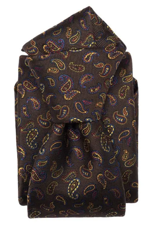 ELIZABETTA Sambuco Extra Long Silk Jacquard Neck Tie