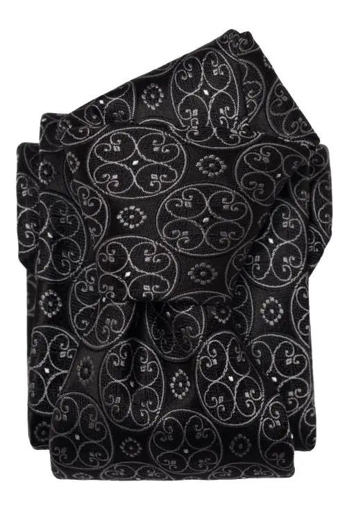 ELIZABETTA Palladio Silk Jacquard Neck Tie - Black