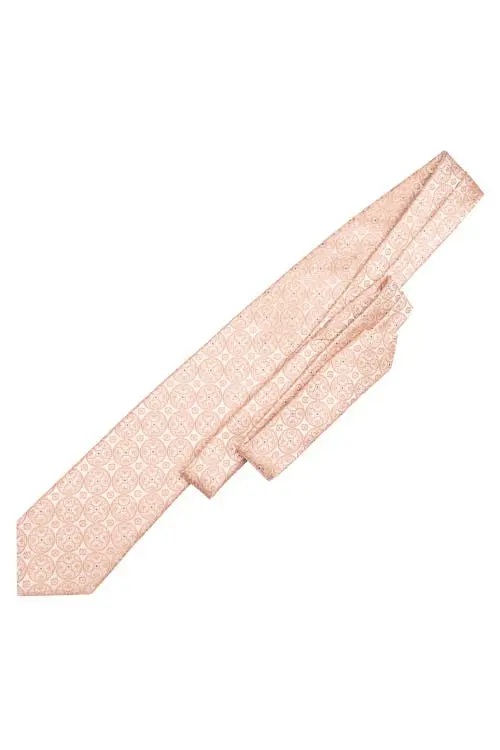 ELIZABETTA Palladio Silk Jacquard Neck Tie - Blush