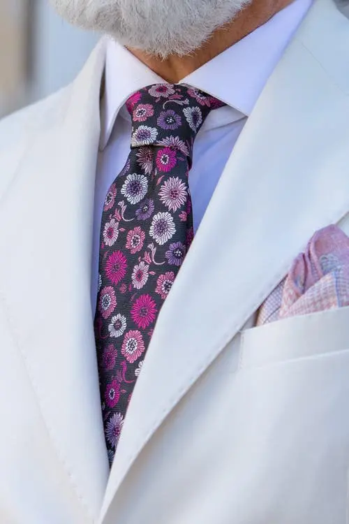 ELIZABETTA Silk Jacquard Neck Tie - Magenta