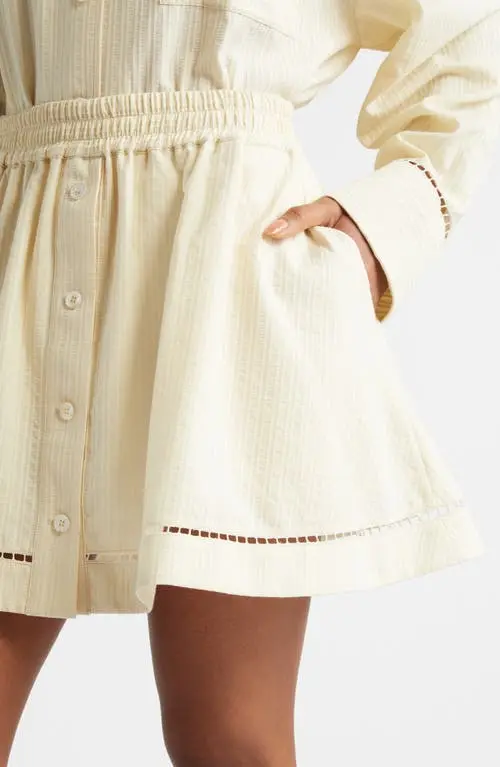 GOLDEN GOOSE Journey Texture Stripe Circle Skirt