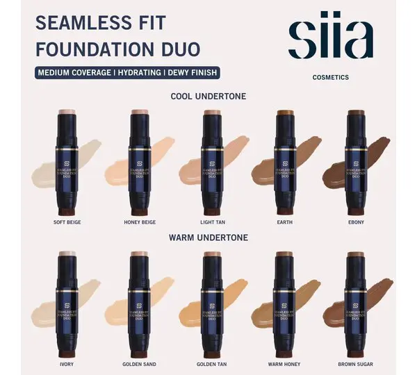 SIIA COSMETICS Seamless Fit Foundation Duo - Sc 03 Light Tan