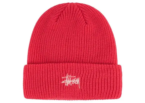 StÜssy Basic Cuff Beanie - Hot Pink