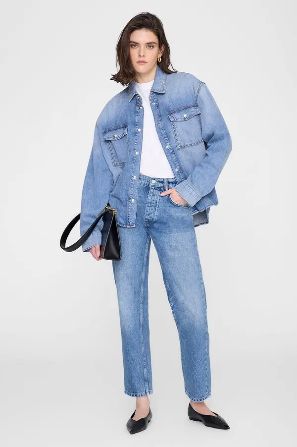 ANINE BING Paxton Shirt - Tidal Blue