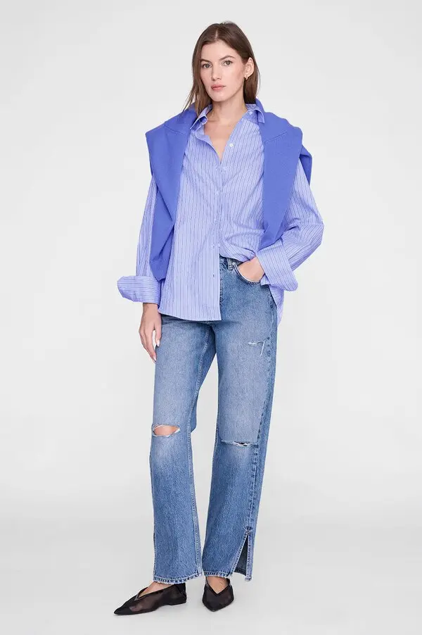 ANINE BING Essie Shirt - Blue Stripe