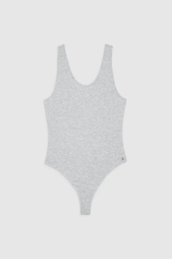 ANINE BING Ginny Bodysuit - Heather Grey