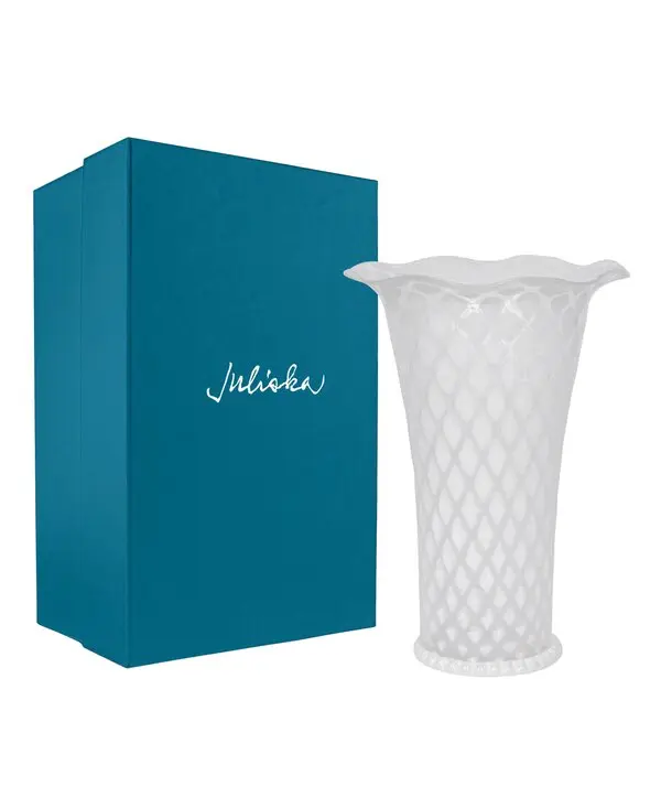 JULISKA Trellis 9 Flared Vase - White
