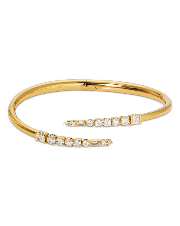 Nadri Cubic Zirconia Bangle Bracelet - Gold