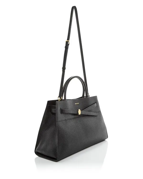 Veronica Beard Large Dash Leather Tote - Black