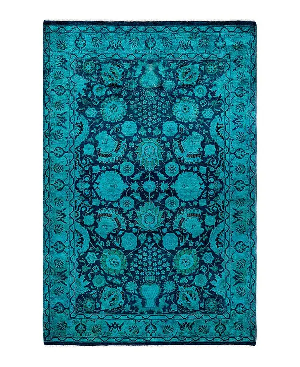 Bloomingdale'S Fine Vibrance M1181 Area Rug, 4'2 X 6'2 - Blue