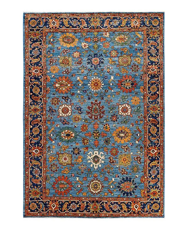 Bloomingdale'S Serapi M1945 Area Rug, 6'2 X 9 - Light/blue