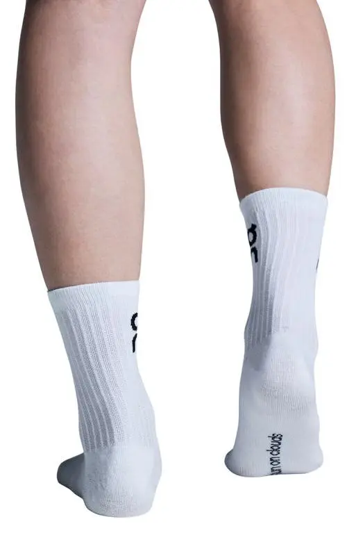 On 3-pack Logo Crew Socks - White