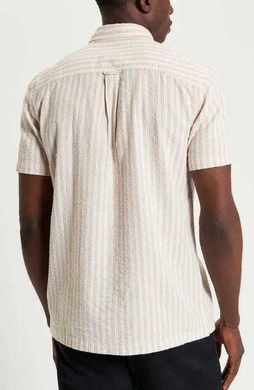 Ben Sherman Stripe Seersucker Button-up Shirt