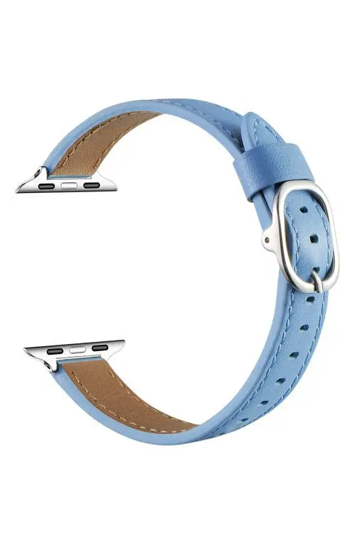 POSH TECH Carmen Leather Apple Watch® Watchband - Ice Blue