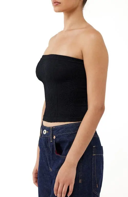 BDG URBAN OUTFITTERS Tapestry Crop Tube Top - Black