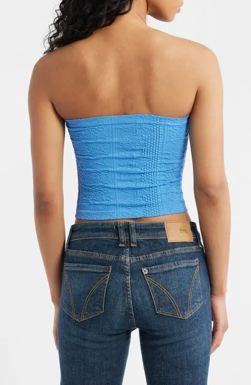 BDG URBAN OUTFITTERS Tapestry Crop Tube Top - Blue