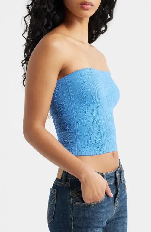 BDG URBAN OUTFITTERS Tapestry Crop Tube Top - Blue