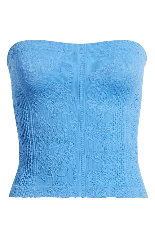 BDG URBAN OUTFITTERS Tapestry Crop Tube Top - Blue