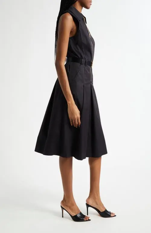 L'Agence Kylo Belted Shirt Dress - Black | Editorialist