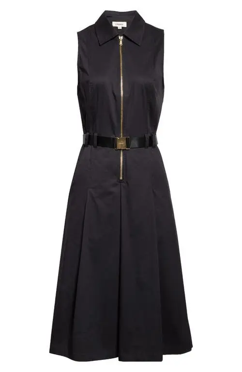 L'Agence Kylo Belted Shirtdress - Black