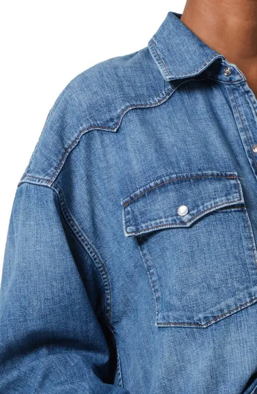 Citizens Of Humanity Kayla Western Denim Snap-up Shirt - Douro