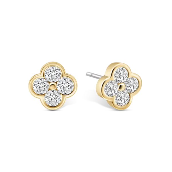 ELECTRIC PICKS Camilla Clover Stud Earrings - Gold