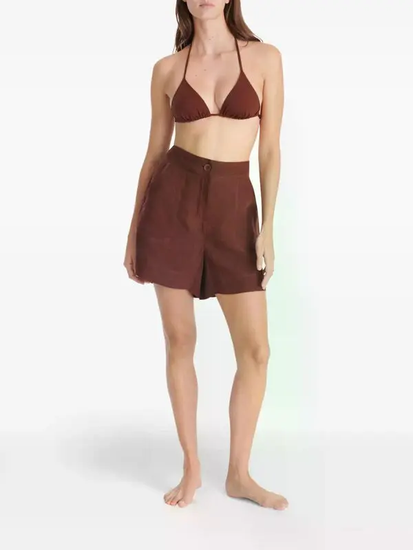 ERES High-waisted Shorts - Brown