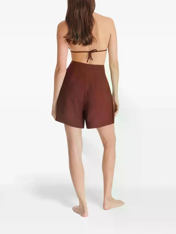 ERES High-waisted Shorts - Brown