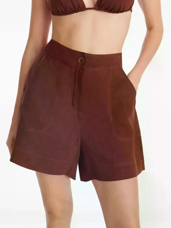 ERES High-waisted Shorts - Brown