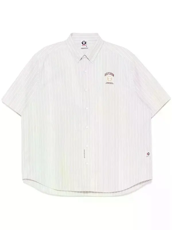 AAPE BY *A BATHING APE Aapenow Moonface-logo Striped Shirt