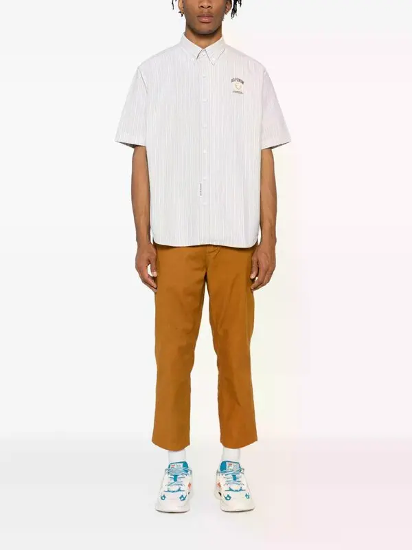 AAPE BY *A BATHING APE Aapenow Moonface-logo Striped Shirt
