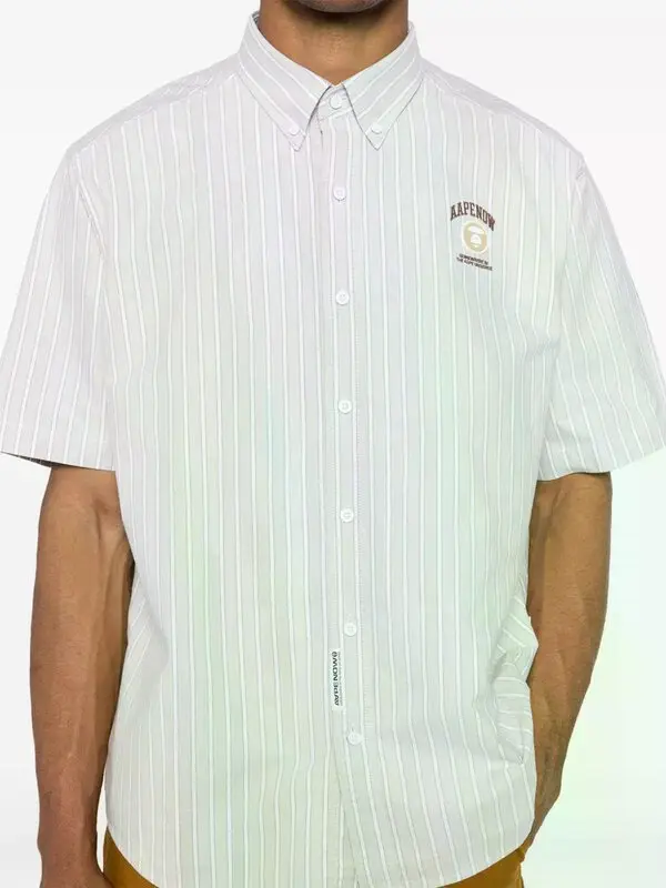 AAPE BY *A BATHING APE Aapenow Moonface-logo Striped Shirt