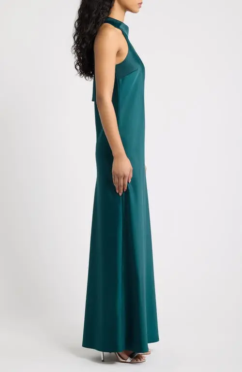WAYF Violetta Matte Satin Gown