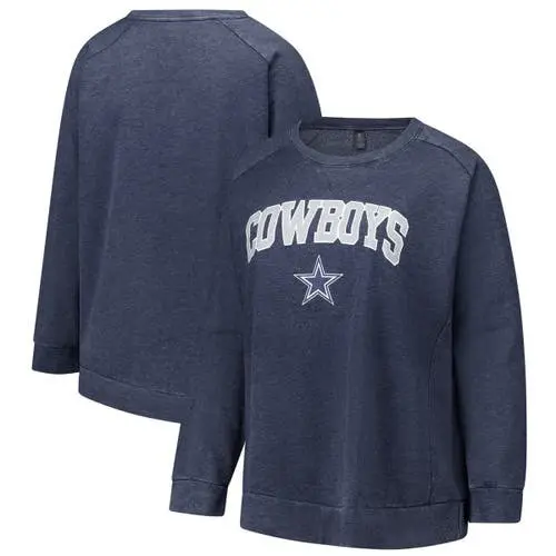 Profile Dallas Cowboys Acid Wash Raglan Pullover Sweatshirt