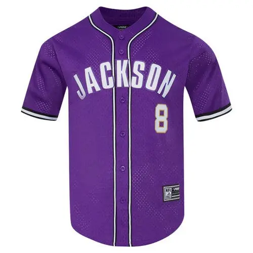 PRO STANDARD Lamar Jackson Baltimore Ravens Mesh Button-up Baseball Jersey